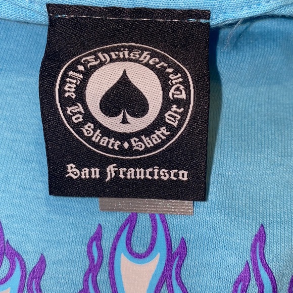 Thrasher | Tops | Thrasher Baby Blue Medium Shirt | Poshmark